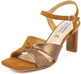 Queen Helena Sandales à Talons Femme ZM9015 marron, 40 EU