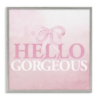 Stupell Industries Feminine Hello Gorgeous Giclée-Kunst, gerahmt, Design von Kim Allen, 43,2 x 43,2 cm, Weiß