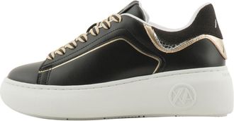 A|X Armani Exchange Damen Super, high Sole Sneaker, Black+ Pale, 40.5 EU