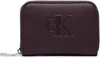 Calvin Klein Geldb&ouml;rse Bold Ck Medium Zip Around LV04F1154G Dunkelrot