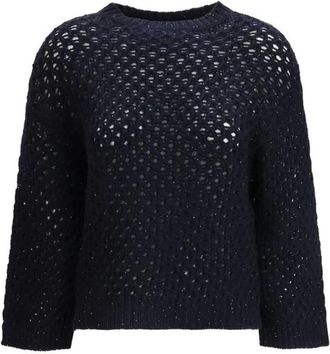 Fabiana Filippi Femme, Pulls, Noir, Taille: 40 FR Fleece Wool SweaT-shirt