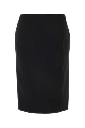 Versace Womens Black Stretch Wool Skirt 1b000 Gonne