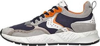 Voile Blanche CLUB18.-Baskets en Daim et Tissu Technique-Gris Marine 43