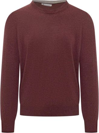 Brunello Cucinelli Homme, Pulls, Rouge, Taille: 2XL Pull ras du cou en cachemire