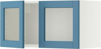 IKEA METOD Wandschrank mit 2 Vitrinentüren
