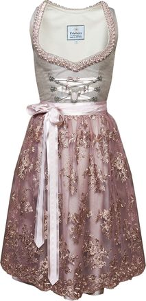 Edelnice Trachtenmode Exklusives Designer Midi Dirndl Ophelia inkl. Spitzen Dirndlschürze und Charivari Gr. 32-54, Ophelia, 52