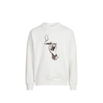 Dr&ocirc;le de Monsieur Sweat col rond brod&eacute; en coton