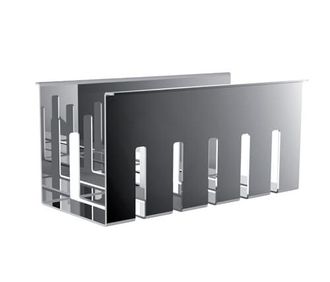 Emco Liaison Ablagekorb, Duschkorb chrom, für Reling, Einhängekorb ohne bohren, Badaccessoires, Tiefe 91 mm - 184500101