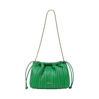 Calvin Klein Femme, Sacs, Vert, Taille: ONE Size Pleated Chain Shoulder Bag