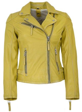 Mauritius Lederjacke PGG S23 Gipsy - Damen Lederjacke Bikerjacke Lammnappa yellow