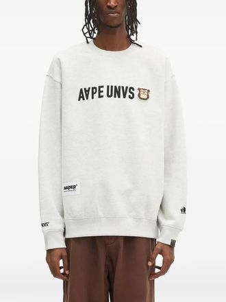 Aape By A Bathing Ape sweat à broderies - Gris