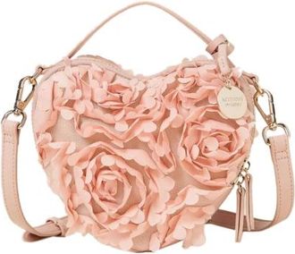 Twin-Set Actitude, Femme, Sacs, Rose, Taille: ONE Size Sac bandouli&egrave;re en forme de coeur avec fleurs