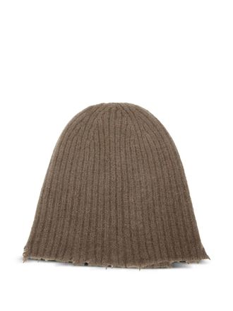 Uma Wang bonnet nervuré à bords francs - Marron