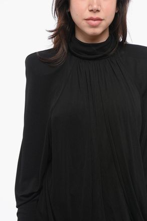 Saint Laurent Chiffon Dress with Padded Straps Saint Laurent