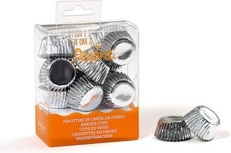 Decora 0339794 Silberne Bon Bon Backf&ouml;rmchen, Bequeme Backf&ouml;rmchen zum Backen, Servieren und Verschenken von Bon Bons, Hitzebest&auml;ndig bis 180 &deg;C, In praktisc