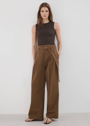 Mango Top ajust&eacute; &agrave; clous chocolat - Femme - XXS - MANGO