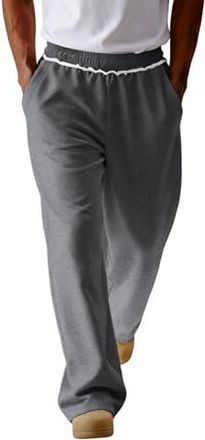 Generic Pantalon de jogging pour homme - Pantalon de sport ample avec taille &eacute;lastique - Cordon de serrage - Pantalon de loisirs - Jambes larges - Pantalon de