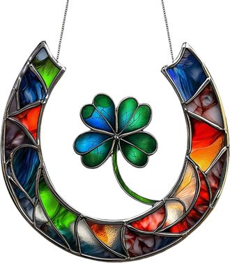 Generic Rustikaler Anh&auml;nger - Hufeisen -Acryldekoration, Flat Art Ornament | inspiriertes, stilvoller dauerhafter f&uuml;r Garten im Freien, Innenk&uuml;chenr&auml;ume, sais