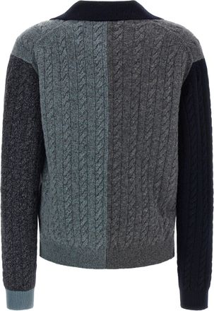 Ferragamo Color-Block Virgin Wool Cardigan - Multicolor