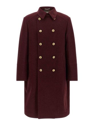 Brunello Cucinelli Manteau Long - Rouge Brun