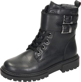 Richter Kinder Schn&uuml;rstiefeletten Schwarz Glattleder