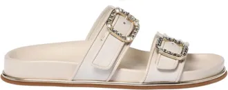 Baldinini Femme, Chaussures, Blanc, Taille: 40 EU Leather Mule