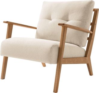 Studio Copenhagen home24 Sessel Beige/Beige Webstoff Saia 83 x 80 x 75cm