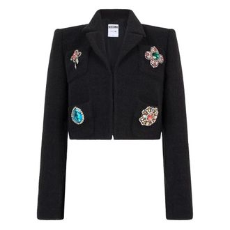 Moschino Damen, Jacken, Schwarzk, LGr&ouml;&szlig;e
