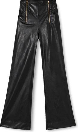 Pinko Damen Paragas Kunstlederhose Hose, Z99_Black Limousine, 46