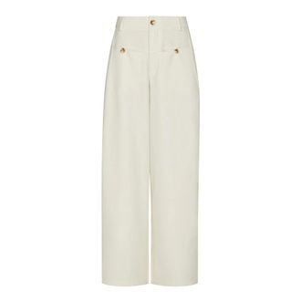 Neo Noir Wide Hosen - - Trousers - Damen - Wei&szlig; - M