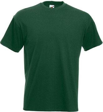 Fruit Of The Loom Fruit of The Loom - T-Shirt pour Homme Super Premium uni Classique Vert Bouteille Taille L
