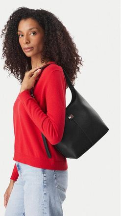 Tommy Jeans Handtasche Tjw City Bucket AW0AW19062 Schwarz