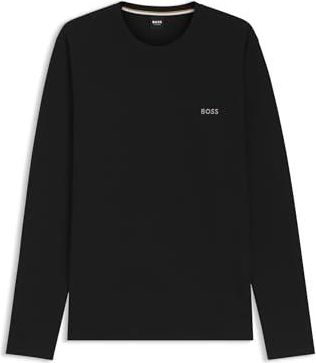 BOSS Hommes Waffle LS-Shirt T-Shirt de Pyjama en Coton m&eacute;lang&eacute; &agrave; la Structure gaufr&eacute;e