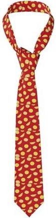 Generic Cravate Homme Citron Frais Rouge Vif &Eacute;troit Tie Tendance Cravates Homme Pour Mariage L&Eacute;cole Affaires