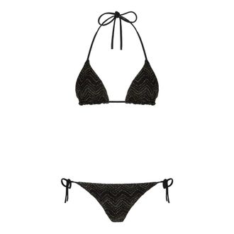 Missoni Femme, Maillots de bain, Noir, Taille: 38 FR Ensemble Bikini Chevron Noir