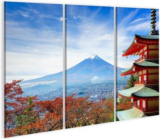 Islandburner Bild auf Leinwand Mt Fuji Mit Chureito Pagode Im Herbst Fujiyoshida Japan Bilder Wandbilder Poster