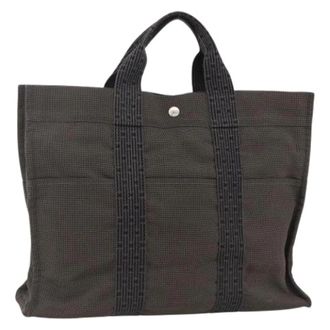 Herm&egrave;s Pre-owned Vintage Canvas Tote - - Pre-owned - Damen - Grau - ONE SIZE