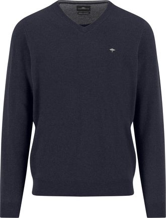 Fynch-Hatton Pullover aus Merino-Kaschmir mit V-Ausschnitt Navy / 3XL