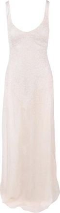 Elisabetta Franchi Femme, Robes, Beige, Taille: 38 FR Maxi Robe