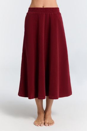 Leela Cotton Damen vegan Rock Corduroy Bordeaux