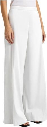 Liviana Conti Femme, Pantalons, Blanc, Taille: 42 FR Pantalone Gamba Larga Zip Laterale