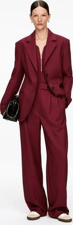 Arket Wollblazer In Hopsack-Bindung -Rot