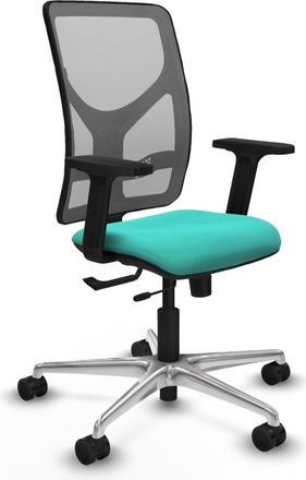 Piqueras y Crespo B&uuml;rostuhl mit 2D-Armlehnen, h&ouml;henverstellbare Lendenwirbelst&uuml;tze, ausgestattet mit Syncro/Traslack und Schneideschaum, mit Rollen von 65 mm, Nylon, Gr