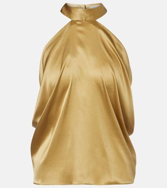 Nina Ricci Top en satin de soie m&eacute;lang&eacute;e