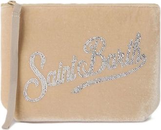 MC2 Saint Barth Femme, Sacs, Beige, Taille: ONE Size Aline Velvet Clutch Bag