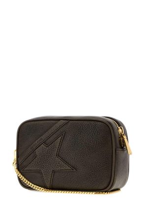 Golden Goose Womens Dark Brown Leather Mini Crossbody Bag Testadimoro Borse A Tracolla