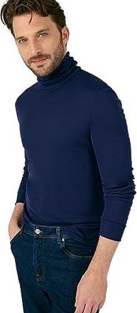 Damart sous-Pull Thermique Thermolactyl Col Roul&eacute; Homme Bleu Taille XL (110-117)