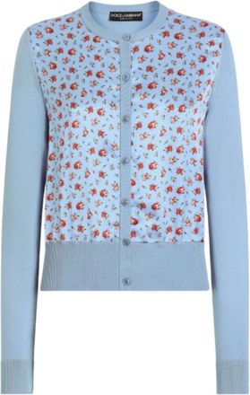 Dolce & Gabbana Femme, Pulls, Bleu, Taille: 40 FR Cardigans