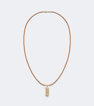 Marie Lichtenberg Collier Baby Poids en or 18 ct et cuir
