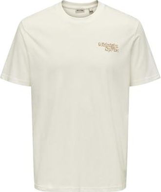 Only & Sons Onschris Life Reg SS T-Shirt, Cloud Dancer, XXL